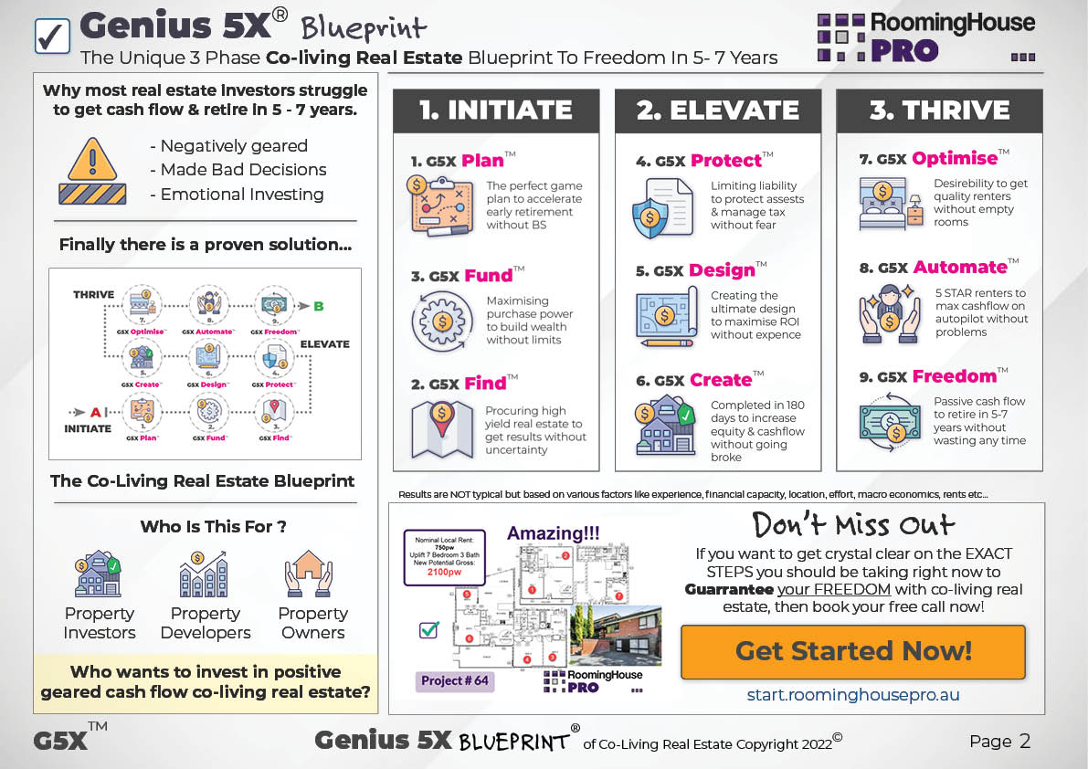 Genius 5X Blueprint®️ | Rooming House Pro